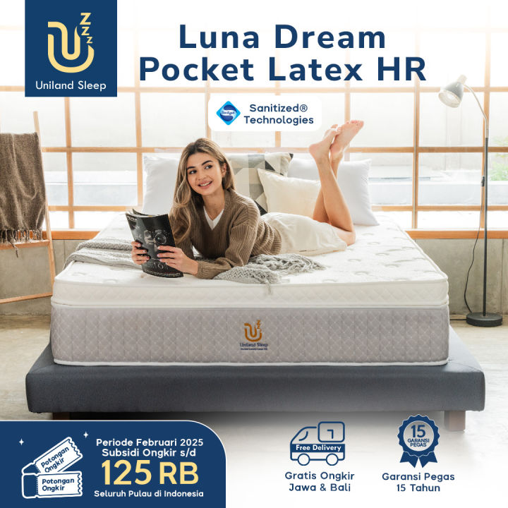 Uniland Sleep Kasur Pocket Spring Luna Dream Latex HR 33cm | Lazada ...