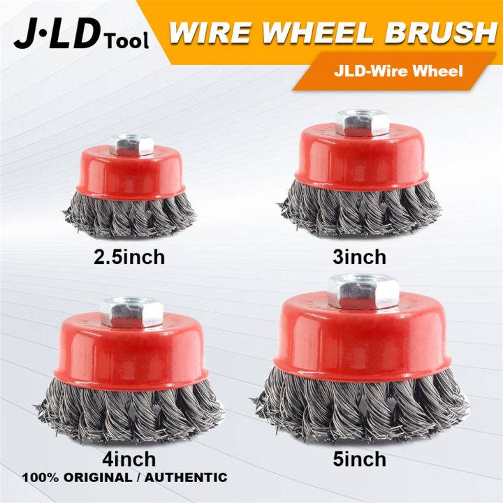 JLD Wire Cup Brush Set 5INCH Twisted Knotted Cup Brush For Grinders 5 8 grinder accessories Grinding Accessories For Metal Surfaces Corrosion Protection Tools Lazada Lazada PH