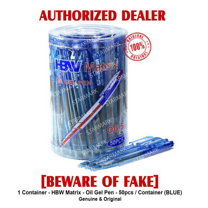 HBW Ballpen Matrix Ballpens BLACK BLUE RED Ball Pen Ball Pens 50 pcs per Tube Retractable Type ...