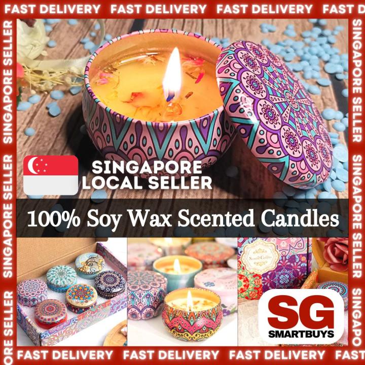 рџ ёрџ Sgsmartbuys рџ ґ 100 Soybean Wax Scented Candles With Beautiful
