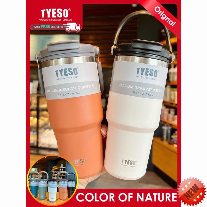 Original Tyeso Vacuum Insulated Tumbler Hot And Cold Thermoflask Stainless Steel Water Bottle ...