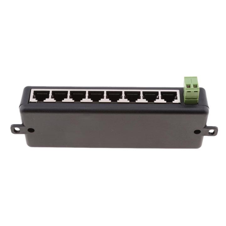 SUDDY 8 POE Ports POE Injector Switch Passive Power Supply Module for ...