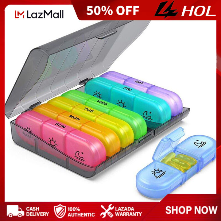 HOL Preferred Shop New Pill Box 7 days Organizer 21 grids 3 Times One ...