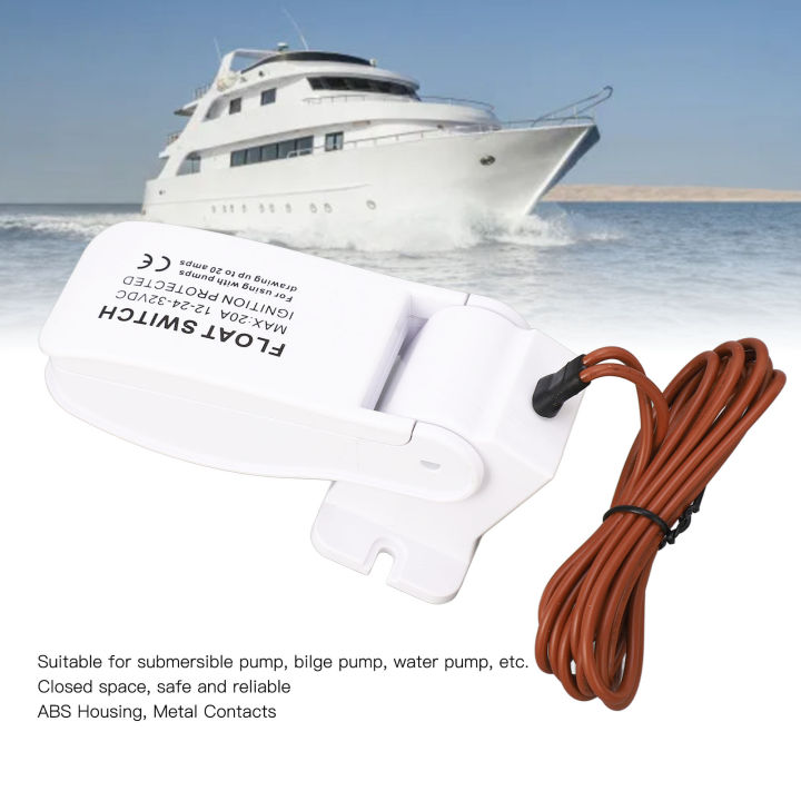 Automatic Control Switch DC32V 24V 12V Float Switch ABS Housing for ...