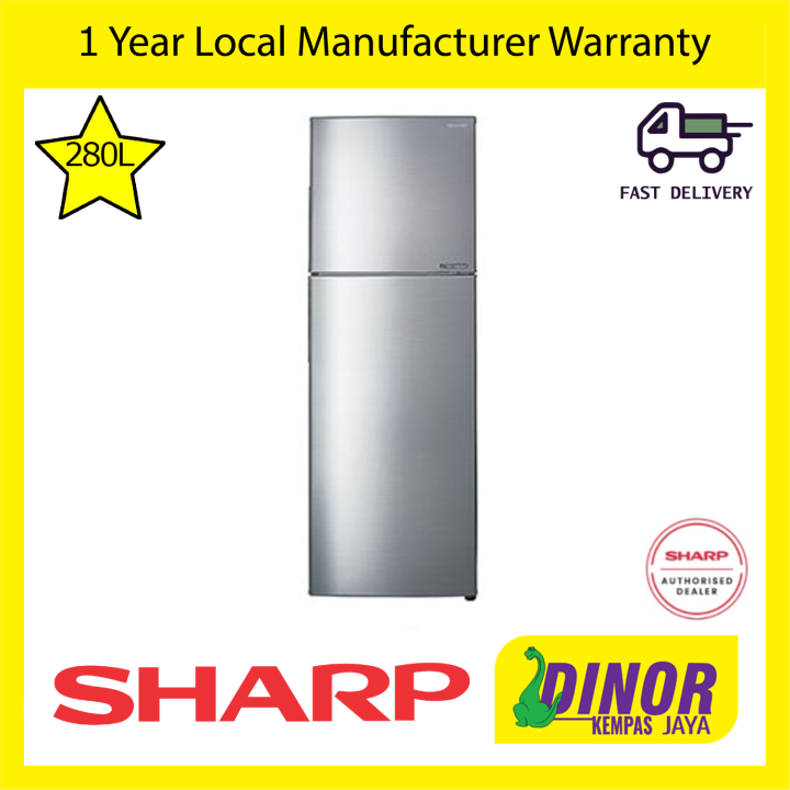 Sharp 280L 2 Door Refrigerator Fridge SJ285MSS SJ-285MSS | Lazada