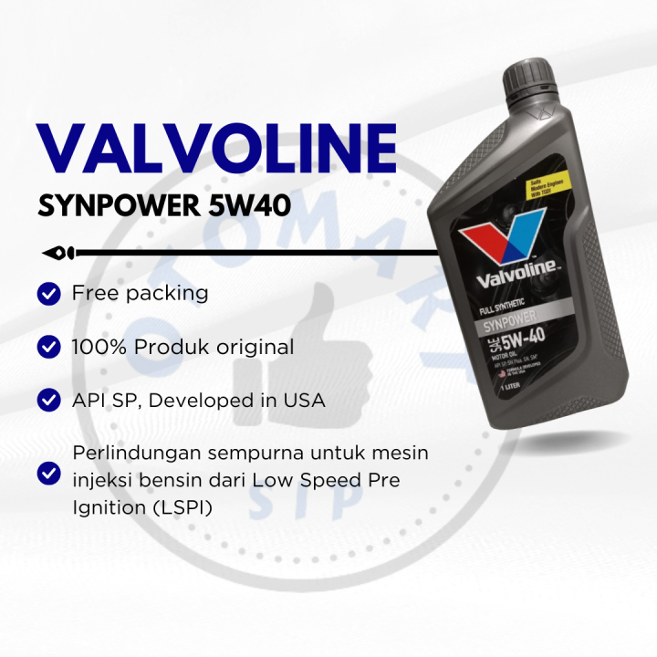 Valvoline Synpower 5W40 API SP 1 Liter | Lazada Indonesia