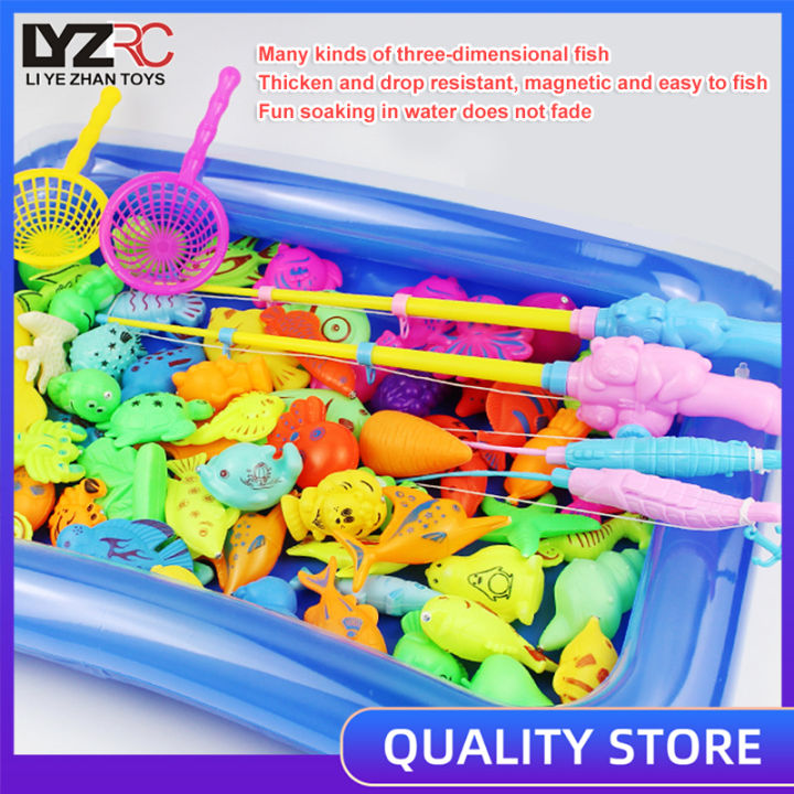 LYZRC Children Bathtub Magnetic Fishing Toys For kids And Parent-child ...