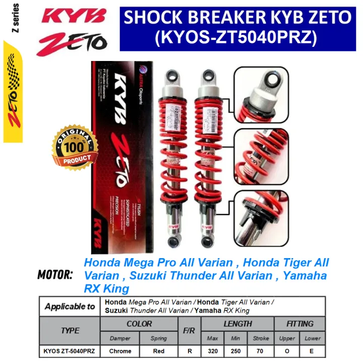 KYB ZETO RACING SHOCK ABSORBER / BREAKER KAYABA KYOS ZT 5040 1 set ...