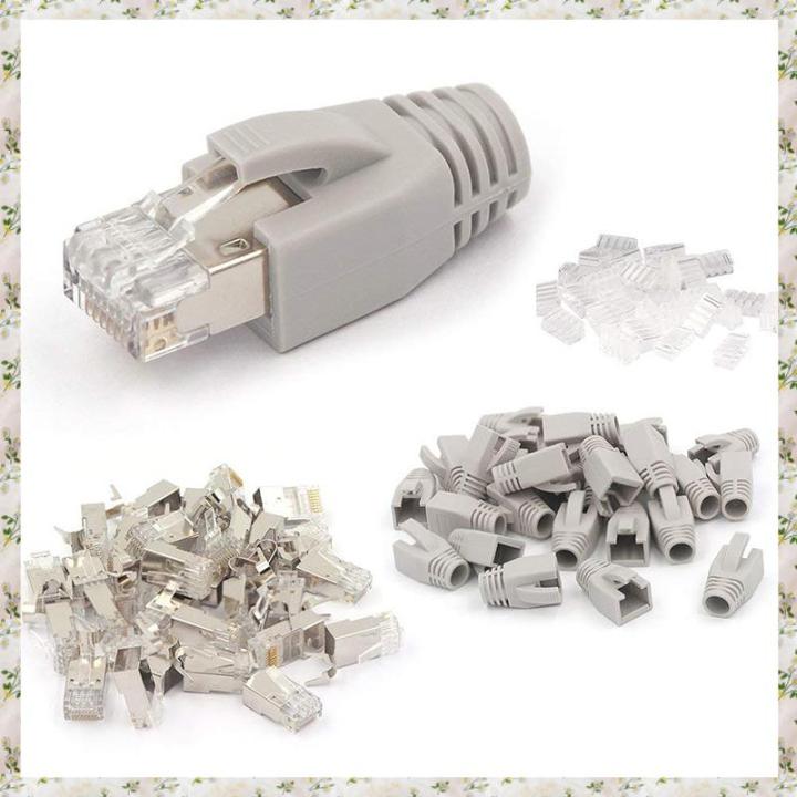 (ESRO) 20 Pack CAT7 Shielded RJ45 Connector Cat6A Cat7 RJ45 Modular ...