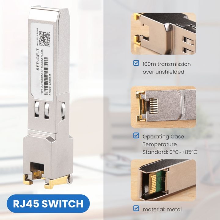SFP Module RJ45 Switch Gbic 10/100/1000 Connector SFP Copper RJ45 SFP ...