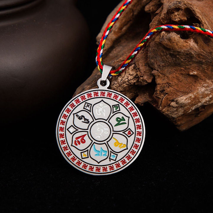 Lotus Om Mani Padme Hum with HRIH Syllable Pendant/Necklace | Lazada PH