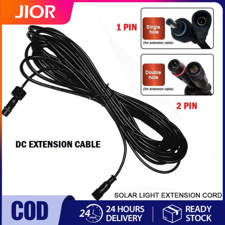 【READY STOCK】 JIOR Solar Light Extension Cable 5 Meters Waterproof ...