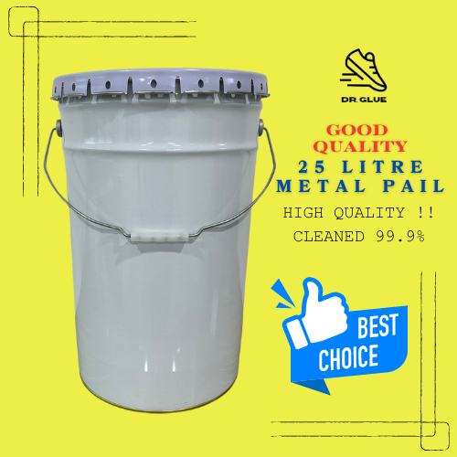 Dr Glue | 20L / 25L Metal Pail / Metal Bucket 25L / Bucket / Tong Putih ...