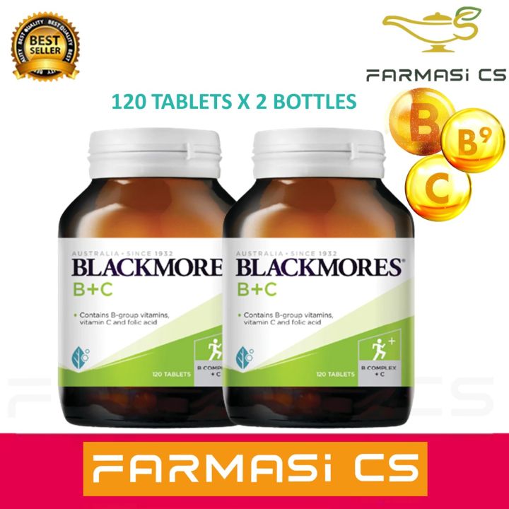 PROMO Blackmores Vitamin B + C 120 tablets x 2 bottles (TWIN) EXP:04/ ...