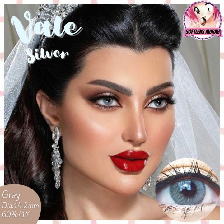 VALE Silver softlens 14.2mm arabian look | Lazada Indonesia