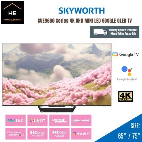 Skyworth 65" | 75" Inch SUE9600 Series 4K UHD MINI LED Google TV 65SUE9600 | 75SUE9600 | Lazada