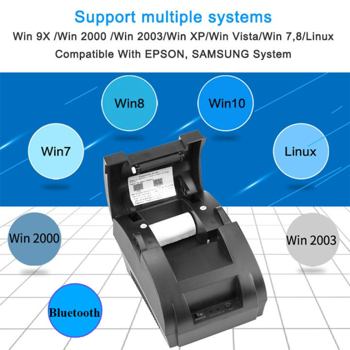 NETUM NT 1809DD 58mm Bluetooth Thermal Receipt Printer for Android IOS ...
