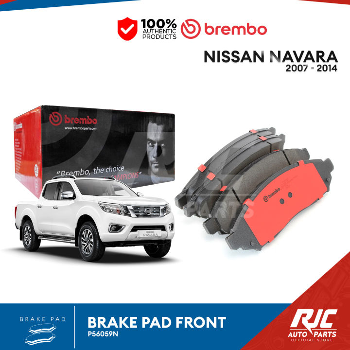 BREMBO BRAKE PAD NISSAN NAVARA FRONT 2007 - 2014 P56059N 1set | Lazada PH