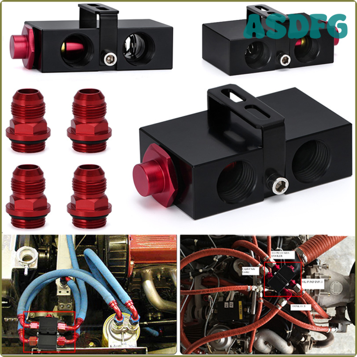 ASDFG AN10 Fitting Adapter Oil Filter Sandwich Adaptor With In- Line ...