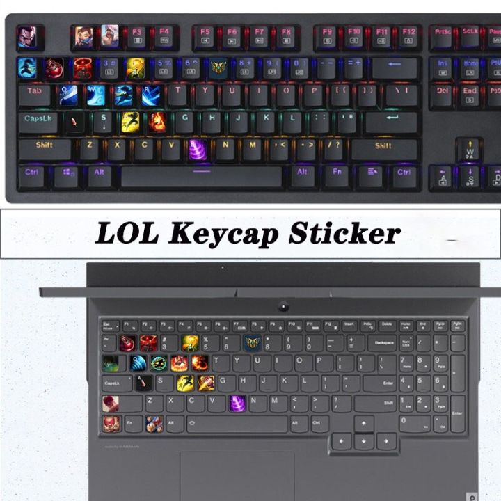 LOL Game Role Keycaps Sticker Gaming Mechanical Keyboard Notebook ...