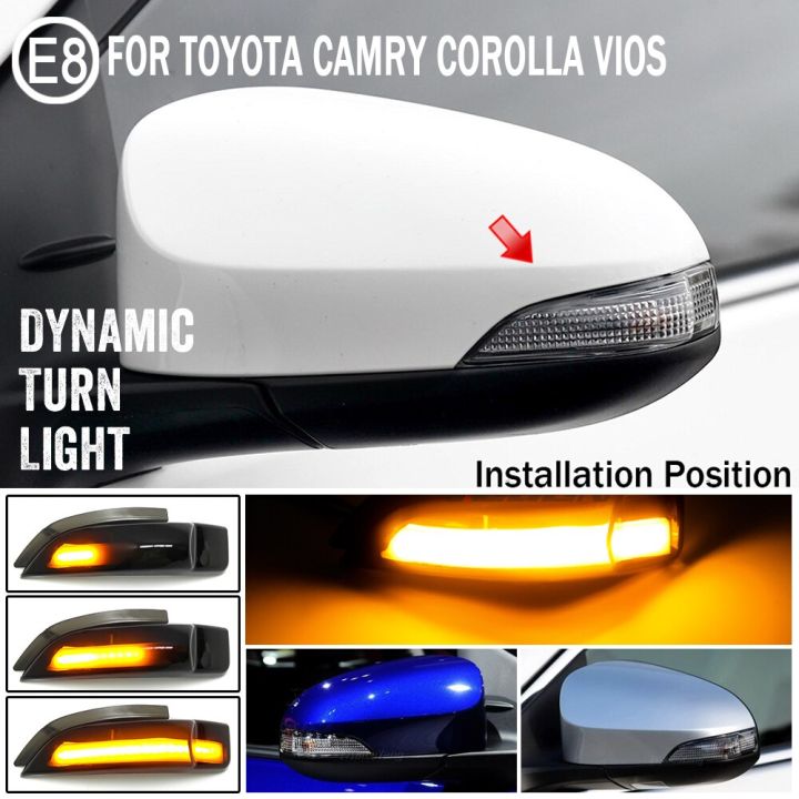 2pcs Flowing Water Blinker Dynamic Side Mirror LED Turn Signal Light Sequential Indicator ...