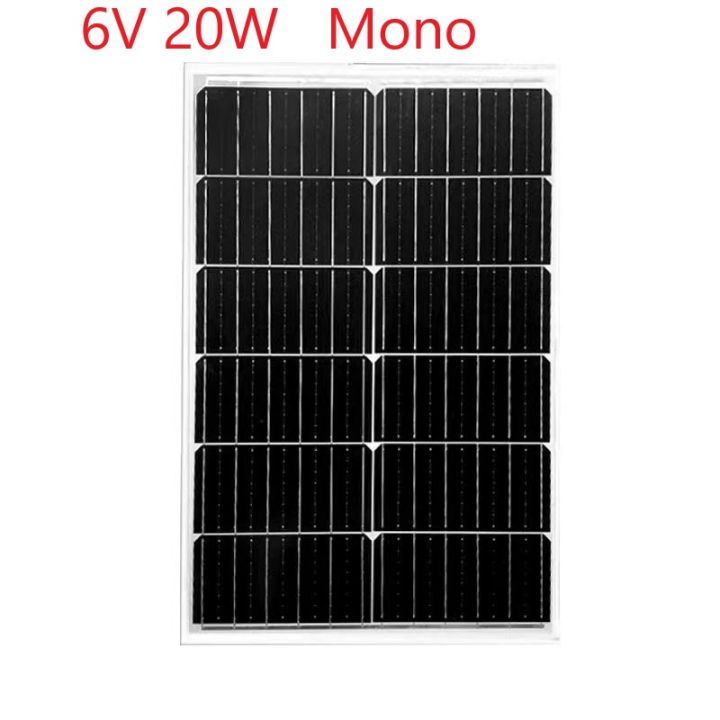 แผงโซลาร์เซลล์ monocrystalline solar cell 6V 12V-18V 10W/15W/20W/30W ...