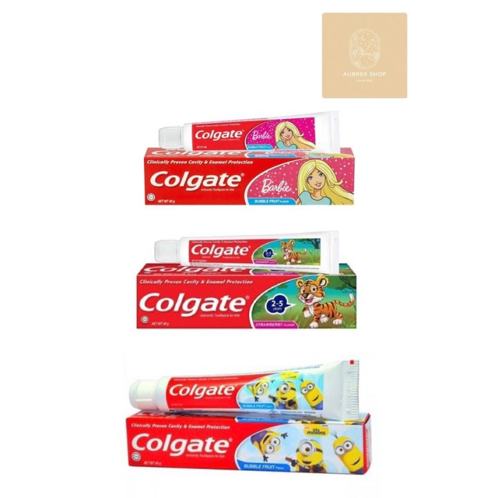 Colgate Kids Toothpaste 40g Barbie/Minion/Tiger/Spiderman | Lazada