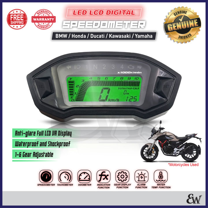 Motorcycle Super Bike Meter LED LCD Speedometer Digital Odometer Motor ...