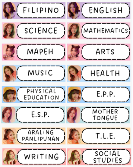 BINI SUBJECT AND NAME STICKER SET HIGH QUALITY | Lazada PH