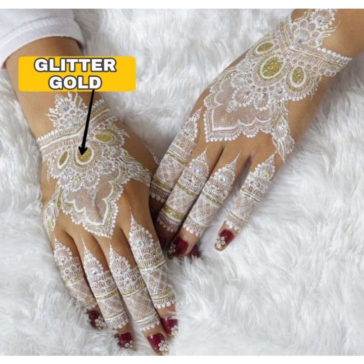 2.5G Glitter Shine Henna Glitter/ Henna Sticker Set | Lazada
