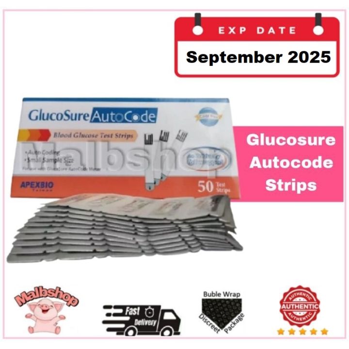 50pcs Blood Glucose Test Strips | Glucosure Autocode Strips Blood ...