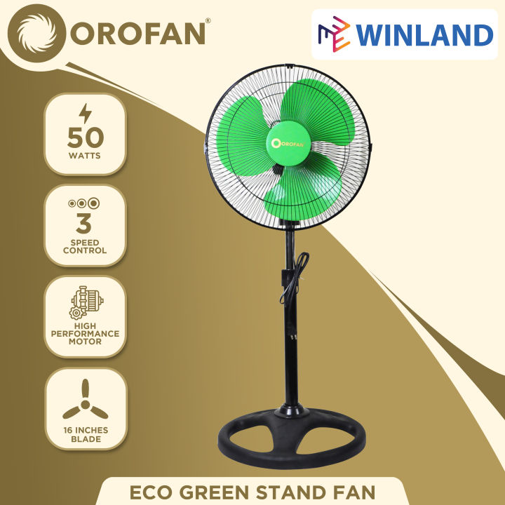 Orofan by Winland 16inches Eco Green Stand Fan Electric Fan OSF-16 ...
