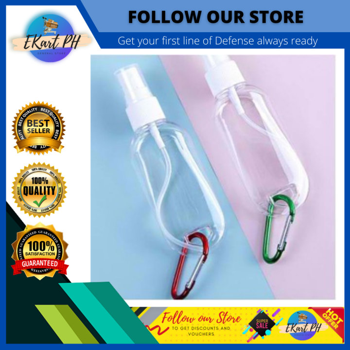 SPRAY BOTTLE keychain Reusable Portable 60ml Alcohol Spray Bottle Empty ...