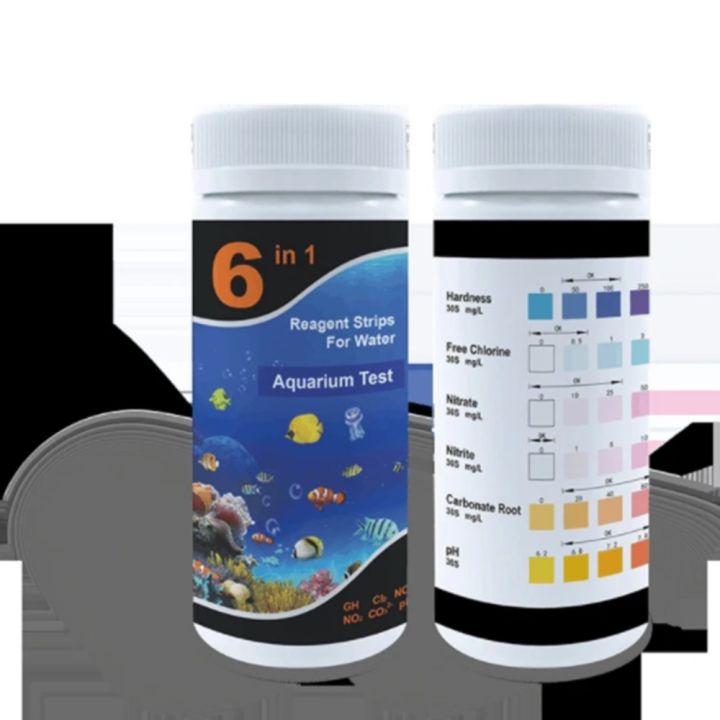 GOLDMINES 6 in 1 Aquarium Test Strips Multipurpose Premium Water ...