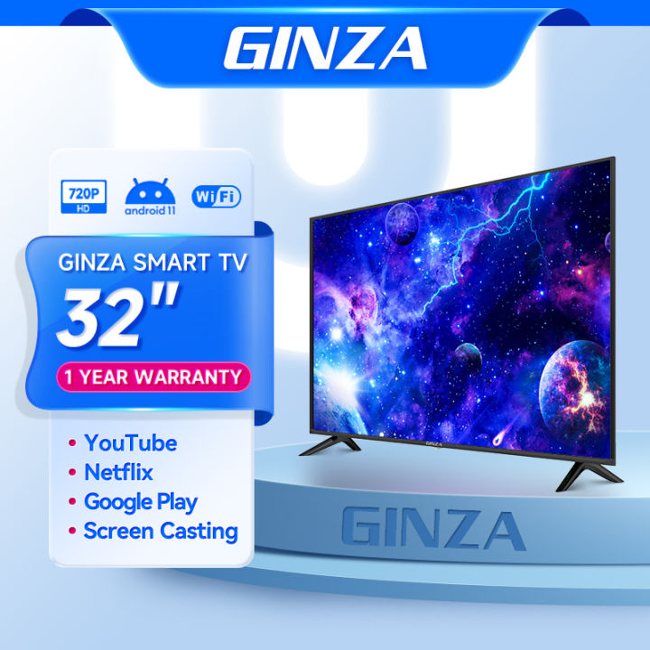 GINZA 24 INCH LED TV 32 inch smart tv on sale flat screen Cheap TV Flatscreen HDMI/USB /AV ...
