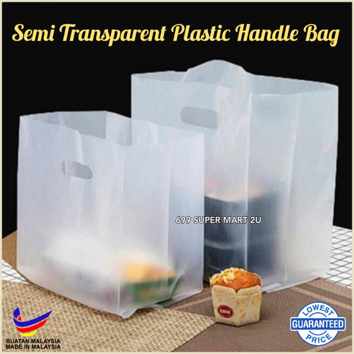 Plastic Handle Bag [50pcs +/-] Plastic Punch Hole Bag/ Cake Box ...