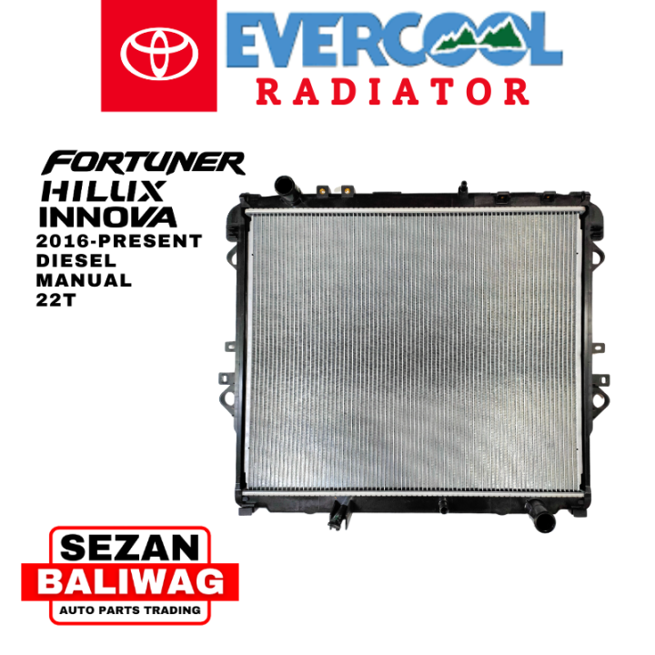 EVERCOOL RADIATOR ASSEMBLY TOYOTA FORTUNER INNOVA HILUX 2016-PRESENT ...