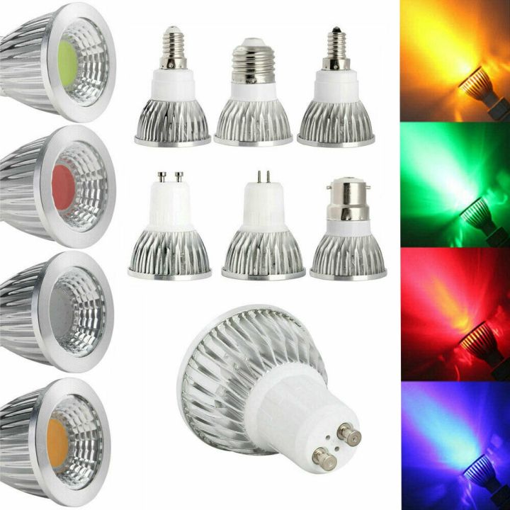 E12 E14 E27 B22 GU10 GU5.3 LED Spotlight Bulb Dimmable COB 6W 9W 12W Energy Saving Ultra Bright ...