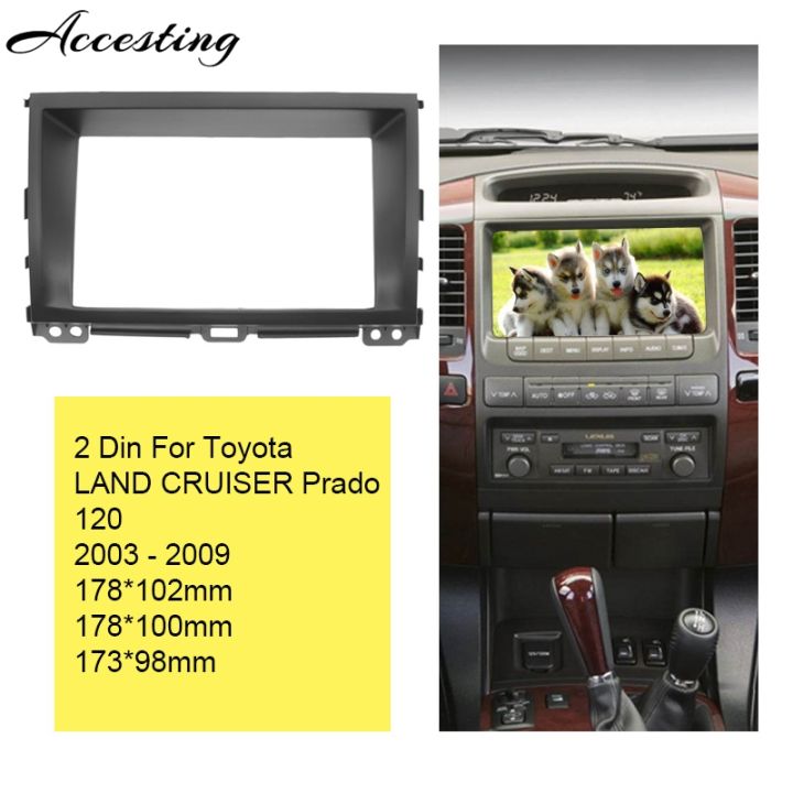 2Din Car DVD Stereo Fascia For Toyota LEXUS GX470 Land Cruiser Prado ...