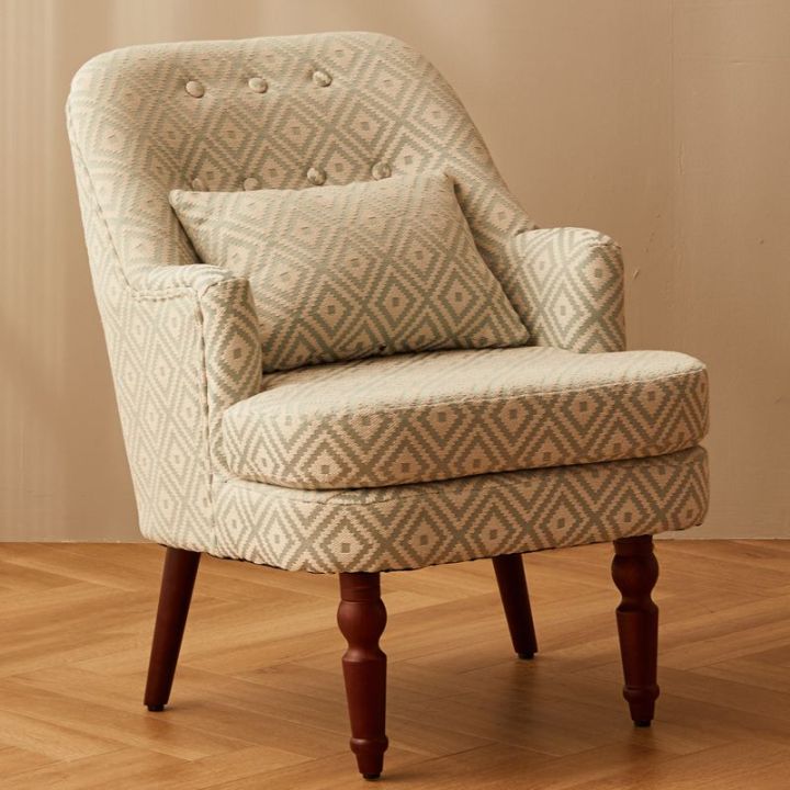 Nordic Single Sofa Wingback Chair Living Room Corduroy Fabric Small ...