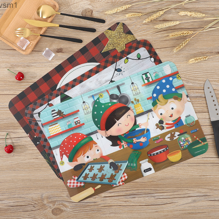 PP plastic table mat animation cartoon table insulation mat rectangular ...
