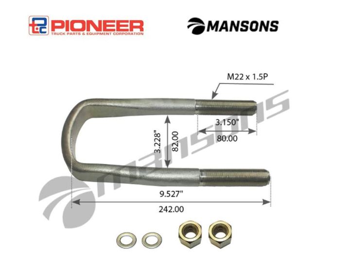 MANSONS U Bolt Assembly for DAF Truck | Lazada PH