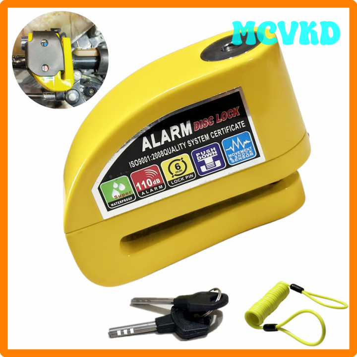 Waterproof Motorcycle Alarm Lock Bike Scooter Security Anti-theft Lock ...
