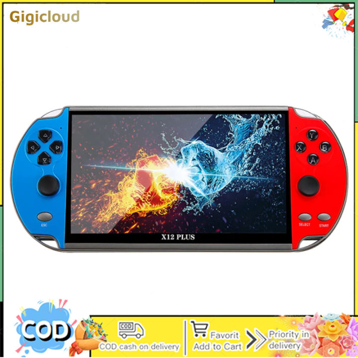 X12 PLUS Handheld Game Console 10000+ Video Games 7-Inch Screen ...