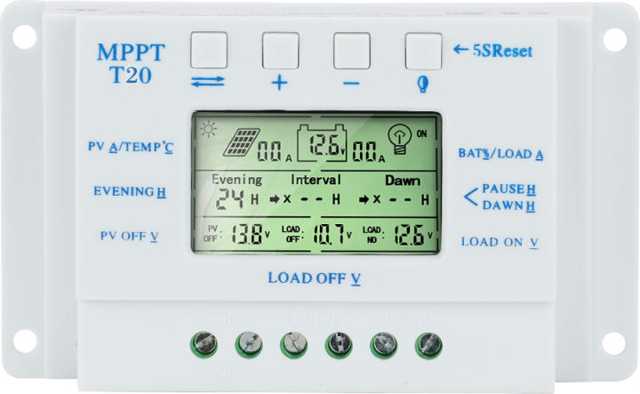 PowMr MPPT 20A/30A/40A Solar Charge Controller 12V/24V Auto Max PV ...