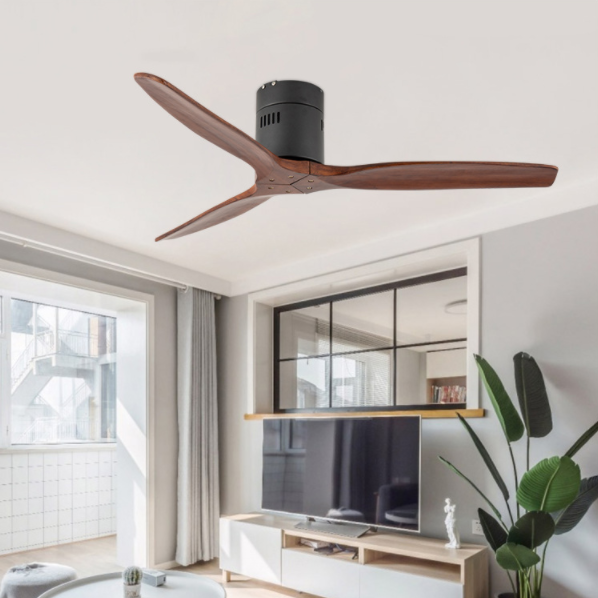 52/42 inch ceiling solid wood ceiling fan without light low floor ...