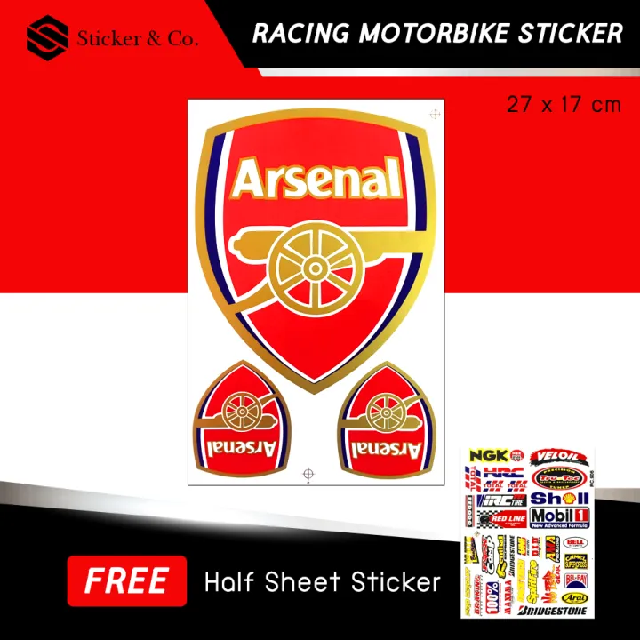 Arsenal FC Logo Sticker for Cars, Motorcycle, Bikes, Laptop | Lazada