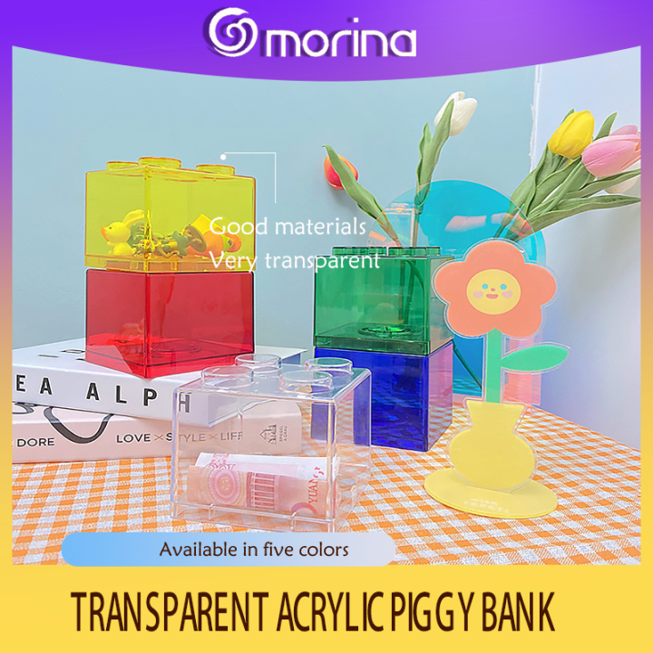 Blocks Shape Coin Box Money Bank Stackable Storage Boxes Toy Gift for ...