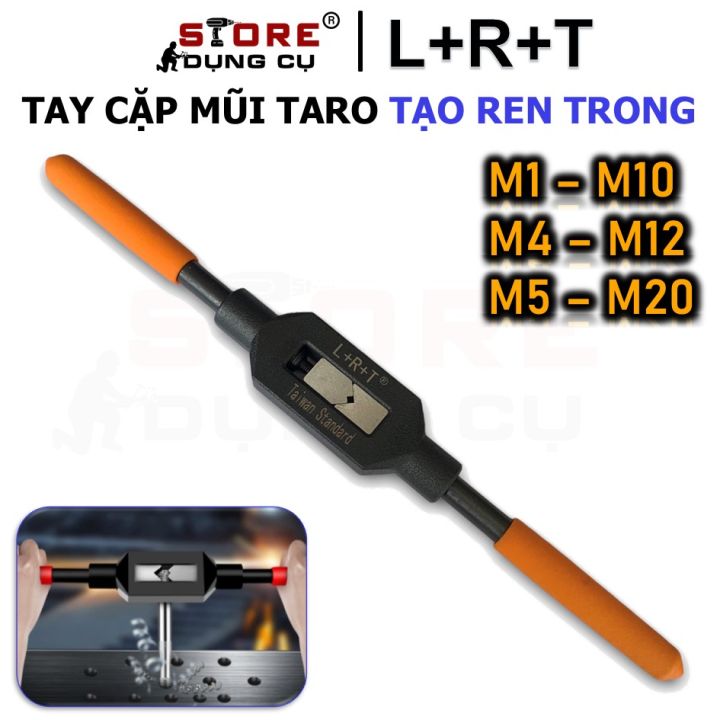 M1-M20 Cần tay quay taro L+R+T Taiwan cán bọc nhựa, Tay quay mũi taro ...