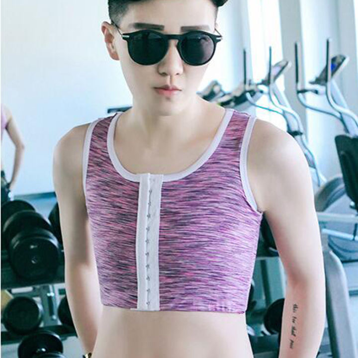 Tomboy Binder บราแบบตะขอหน้าเสื้อกั๊กนักเรียนรัดตัว LES ผ้ารัดข้อสำหรับ ...